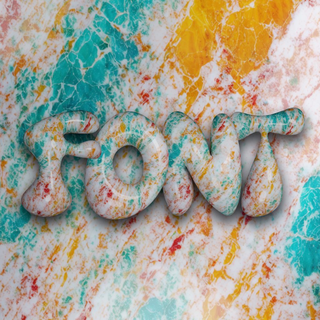 This is uhh Colorful Marble Font - Mohlz Art